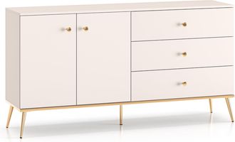 Selsey Kommode Wei&szlig; 160 cm x 84,8 x 39,7 cm - M&ouml;belkollektion Selgin mit Schubladen - Zeitloses Design, Strapazierf&auml;hige MDF-Fronten, Mattes Finish - Ma&szlig;e - 