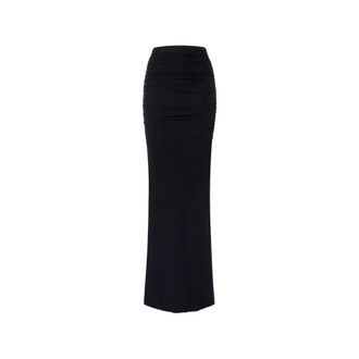 Elisabetta Franchi Femme, Jupes, Noir, Taille: 38 FR Long Ruffled Skirt