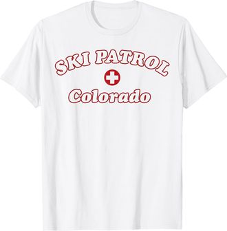 Trendy Apparel Ski Patrol Colorado Vintage Red Cross T-Shirt