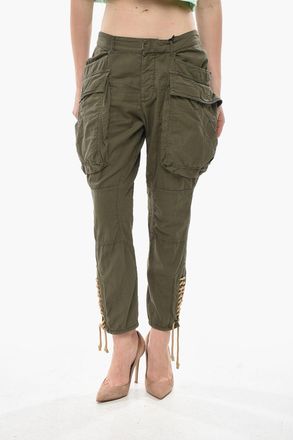 Dsquared2 Cargohose aus Stretch-Baumwolle mit Schn&uuml;rdetail Dsquared2