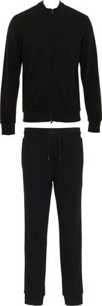 Emporio Armani Herren Basic Terr Tracksuit Set Trainingsanzug, Schwarz, M
