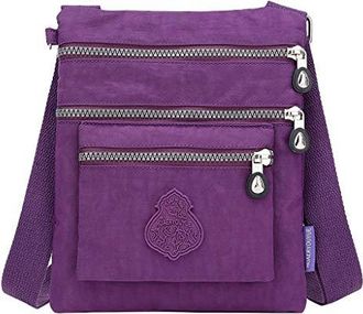Generic Sac &agrave; bandouli&egrave;re &eacute;l&eacute;gant en nylon pour femme, violet, Taille unique