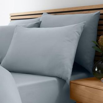 Catherine Lansfield So Soft Bügelfreies Spannbettlaken für Super-Kingsize-Betten, Schiefergrau