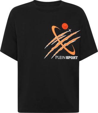 Plein Sport t-shirt Mercury à rayures - Noir