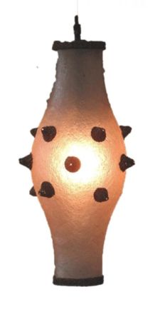 Guru Shop Pendelleuchte Kokopelli Hugis H1115, Natur