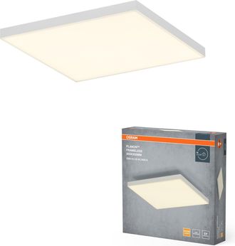 Osram Planon Frameless rahmenlose Panelleuchte in Weiß mit fortschrittlicher LED-Technik, 19 W, quadratische Form (300 x 300 mm), warmweiße Lichtfarbe bei 3
