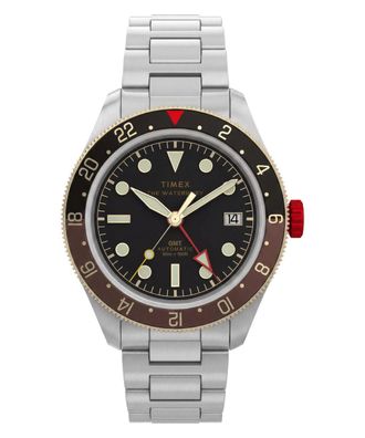 Timex Waterbury Heritage Silber Herren Armbanduhr TW2Y93500