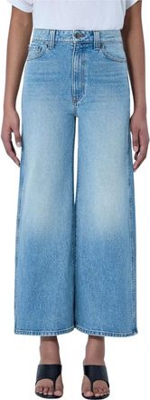 Khaite Femme, Jeans, Bleu, Taille: W26 Culottes en denim &agrave; jambes larges