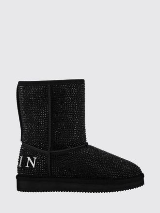 Philipp Plein Bottes de neige en daim avec d&eacute;coration en cristaux