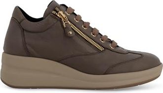 Melluso Baskets pour Femmes en Cuir Beige Souris r25625z 36