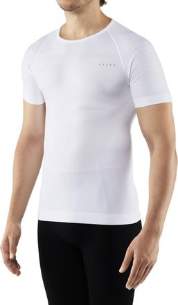 Falke Herren Baselayer-Shirt Warm Round Neck M S/S SH Funktionsgarn Schnelltrocknend 1 Stück, Weiß (White 2860), M
