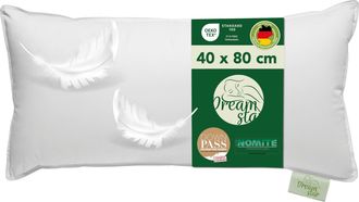 Dreamstar Daunenkissen 40 x 80 cm | 3-Kammer Daunenkopfkissen | Kopfkissen 40 x 80 Daunen & Federn | Kissen &Ouml;KO-TEX | Top Hotelqualit&auml;t | Allergiker geeignet