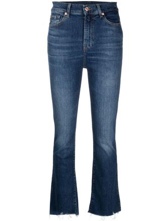 7 For All Mankind Klassische Cropped-Jeans - Blau