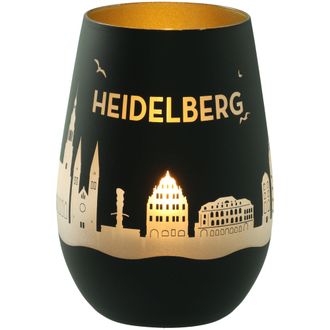 Goodtimes Windlicht Heidelberg Skyline (Schwarz & Gold)