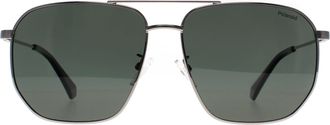 Polaroid Aviator Unisex Ruthenium Gr&uuml;n Polarisiert PLD 4141/G/S/X