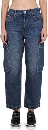 Stella McCartney Button-Closure Cargo Cargo Jeans - Blue
