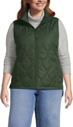 Lands End Isolierte Steppweste FeatherFree, Damen, Gr&ouml;&szlig;e:52-54 plus, Gr&uuml;n, Polyester, by Lands End