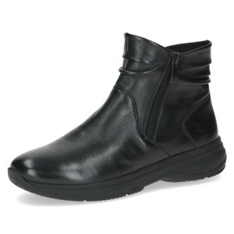 Caprice Caprice Damen Stiefeletten aus Leder mit Reißverschluss, Schwarz (Black Nappa), 38 EU