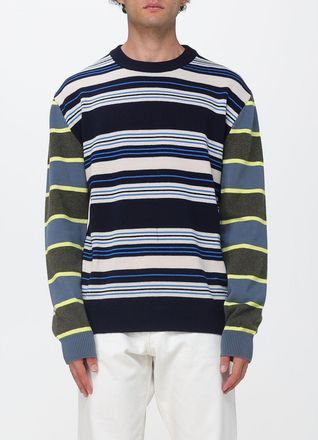 Paul Smith Pull ample &agrave; col rond en laine et coton &agrave; rayures multicolores
