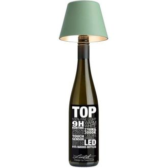Sompex Abat-jour &agrave; fixer sur bouteille Top 11 cm Vert olive
