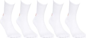 Globe Minibar Crew Sock 5 Pack Herrensocken, Weiß, 39/44,5