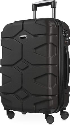 HAUPTSTADTKOFFER X-K&ouml;lln - Handgep&auml;ck, 55 x 40 x 23 cm, TSA, 4 Rollen, 50 Liter, Reisekoffer, Hartschalenkoffer, Rollkoffer, Schwarz matt