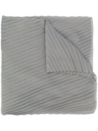 Emporio Armani Plissierter Oversized-Schal - Silber