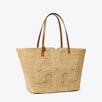 Tory Burch Gro&szlig;e Ella Tote aus strukturiertem Stroh