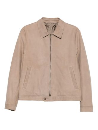 Salvatore Santoro veste en cuir - Tons neutres