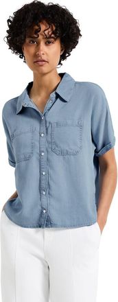 Street One Damen Denim Lyocell Hemdbluse