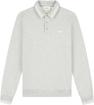 Olaf Hussein Homme, Tops, Gris, Taille: S Polo Oversize avec Détails Contrastés