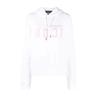 Dsquared2 Casual Wei&szlig;e Baumwoll-Sweatshirt - - Sweatshirts & Hoodies - Damen - Wei&szlig; - XS