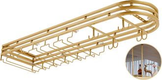 Generic Flaschenhalter: H&auml;ngendes Weinregal aus Metall, schwimmendes Flaschenregal aus Eisen, Weinglashalter, Aufbewahrungsablagen, Weinglashalter, h&auml;ngender 