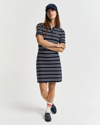 GANT Polokleid STRIPE SHIELD SS PIQUE POLO DRESS