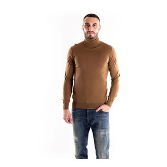Paolo Pecora Lupetto Sweater - Homme - Pulls - Brun - Taille: S