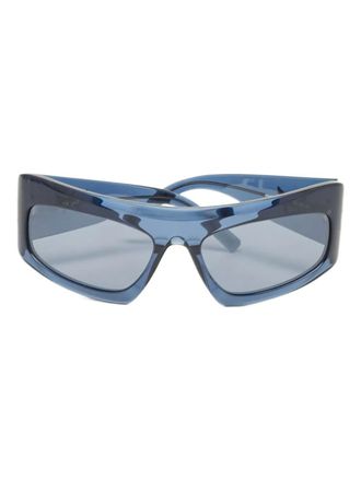 MCM lunettes de soleil à monture géométrique - Bleu