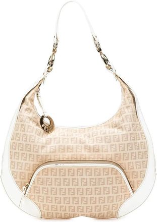 Fendi Hobo Bags - Zucchino Canvas Chef Pocket Hobo - Gr. unisize - in Braun - f&uuml;r Damen