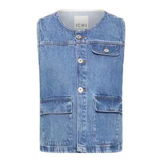 Ichi Vests - - Jackets - Damen - Blau - S