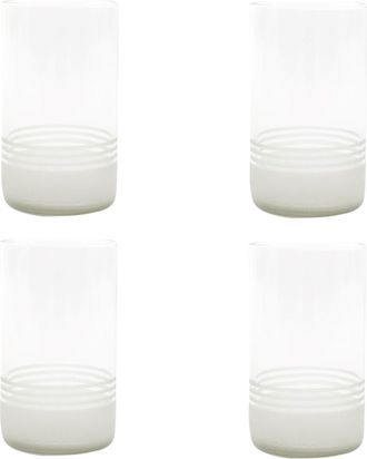 Point-Virgule Satz von 4 Gläser aus upcycled Glas klar 400ml