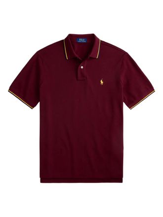 Polo Ralph Lauren polo &agrave; logo brod&eacute; - Rouge