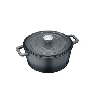 Berndes Br&auml;ter B.iron 3,75L mit Deckel - 24 cm - Gusseisen mit Emaillebeschichtung - Kochtopf zum Schmoren und Braten - Induktionsgeeignet - f&uuml;r alle Herdarte