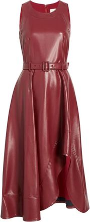 Cinq à Sept robe Zelda en cuir vegan - Rouge