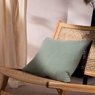 furn. Yard Lark Musselin-Kissen, Baumwolle, gefüllt, mit Federn