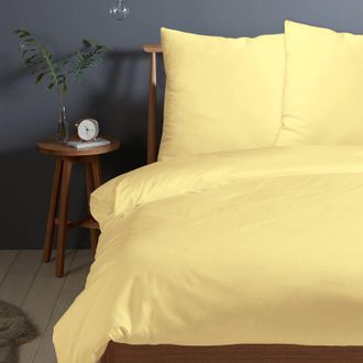 Pizuna 400 Fadenzahl aus Baumwolle bettbezug 200x220 Mildes Gelb100% Lang Staple Baumwolle Bettbezug und Kissenbezug, 100% Baumwolle Mako Satin 3-Teilig Bett