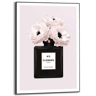 Reinders Gerahmtes Bild, Beauty Bottle No5, Schlafzimmer, Poster, Wanddeko, Room Decor, MDF, Rosa, 70 x 50cm