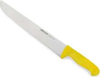 Arcos Messer Fischfiletierer Gezahnte Klinge Edelstahl Nitrum 35 cm - Langlebigkeit und Pr&auml;zision - Gelber Polypropylen-Griff - Serie 2900