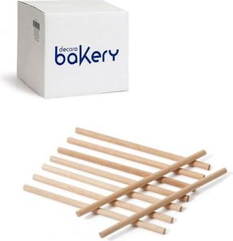 Decora 9280116 Packung mit 1000 Birkenholz, lebensmittelecht, für Eis, Kekse, Lutscher oder Süßigkeiten auf Stäbchen, Maße: 6 x Höhe 160 mm, Holz