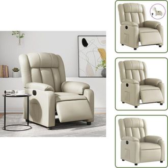 vidaXL Relaxsessel Elektrisch Creme Kunstleder - Fernsehsessel - Relaxsessel - Elektrischer Sessel - Bequeme Sessel - Lounge Chair