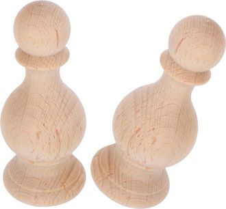 Valiclud 2 St&uuml;ck Unlackierte Holz endst&uuml;cke mit R&ouml;mischem Schnitzdesign Dekorative Treppenhaus M&ouml;bel Ornamente Stabile Holzpfosten abdeckungen f&uuml;r Vintage bett