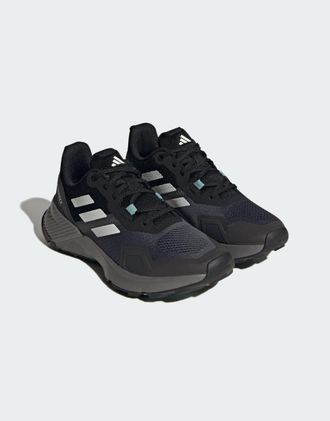adidas adidas Performance - TERREX Soulstride - Trailrunning-Schuhe in Core Black/Kristallwei&szlig;/Grau-Schwarz